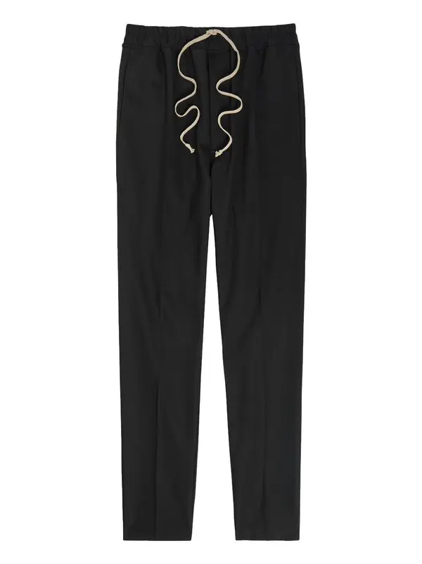 Rick Owens Slim-leg Stretch-wool Sweatpants - Black