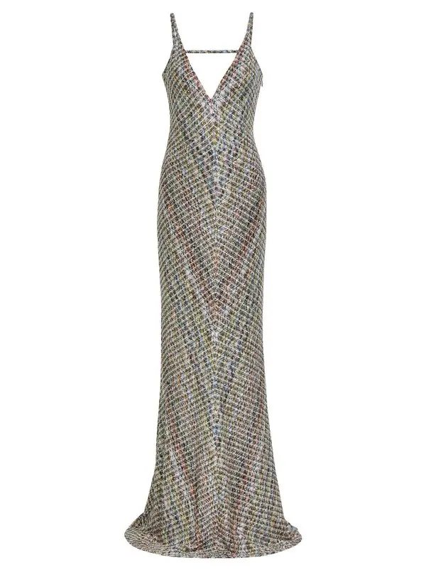 Missoni Sequin-embellished Metallic-knit Gown - Multicoloured