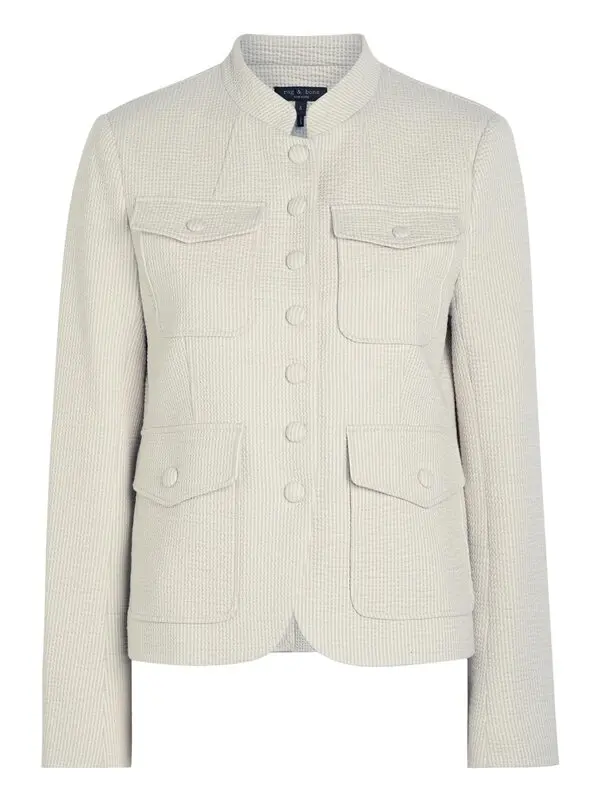 Rag & Bone Mercer Seersucker Blazer - Grey