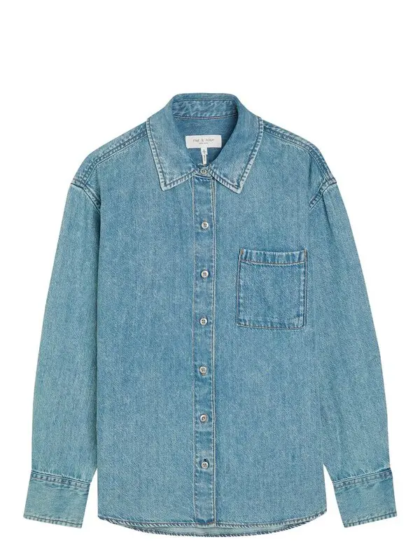 Rag & Bone Connie Denim Shirt - Blue