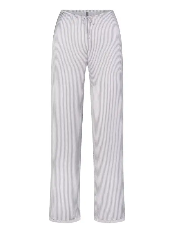 SKIMS Lace-trim Woven Shine Trousers - Silver