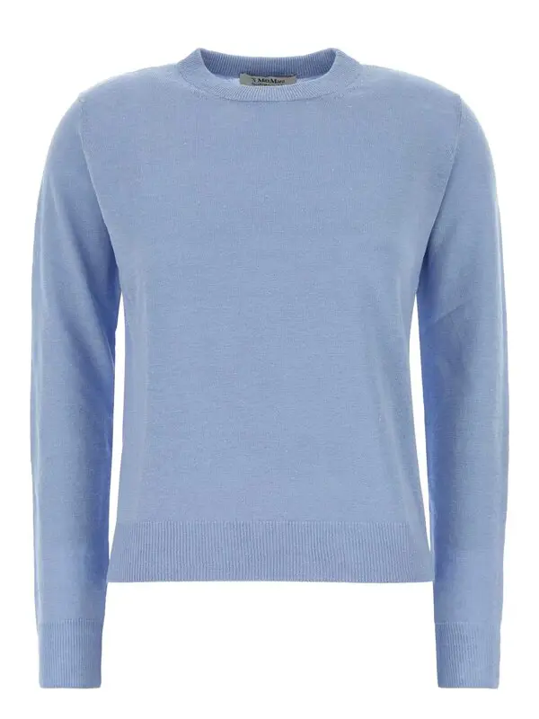 Max Mara Powder Linen Fervore Sweater - Blue