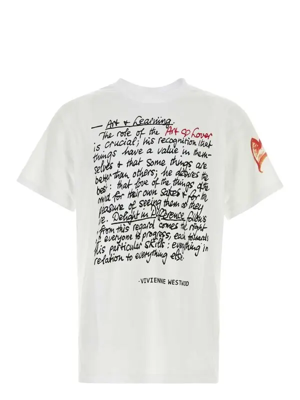 VIVIENNE WESTWOOD Cotton Art Heart T-shirt - White