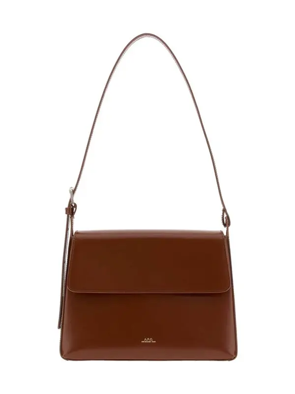 A.p.c. Leather Virginie Shoulder Bag - Brown