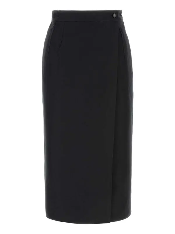 Bottega Veneta Gabardine Skirt - Black