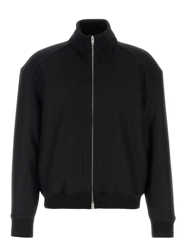 JIL SANDER Wool Bomber Jacket - Black