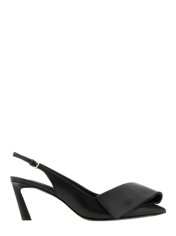 Givenchy Leather Twisted Ribbon Pumps - Black