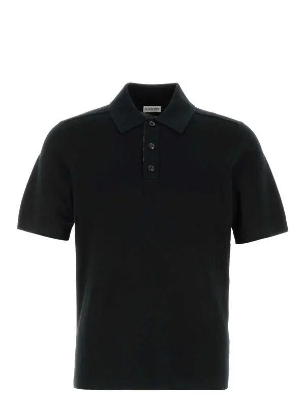 Burberry Wool Polo Shirt - Black