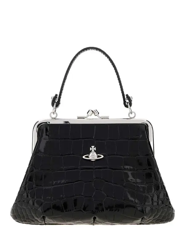 VIVIENNE WESTWOOD Leather Granny Handbag - Black