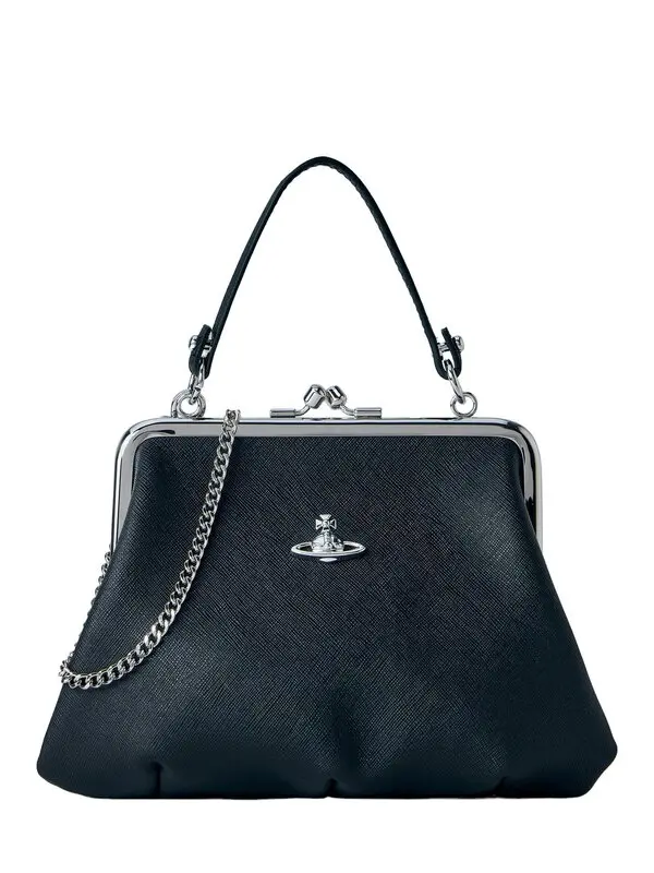 VIVIENNE WESTWOOD Leather Granny Handbag - Black