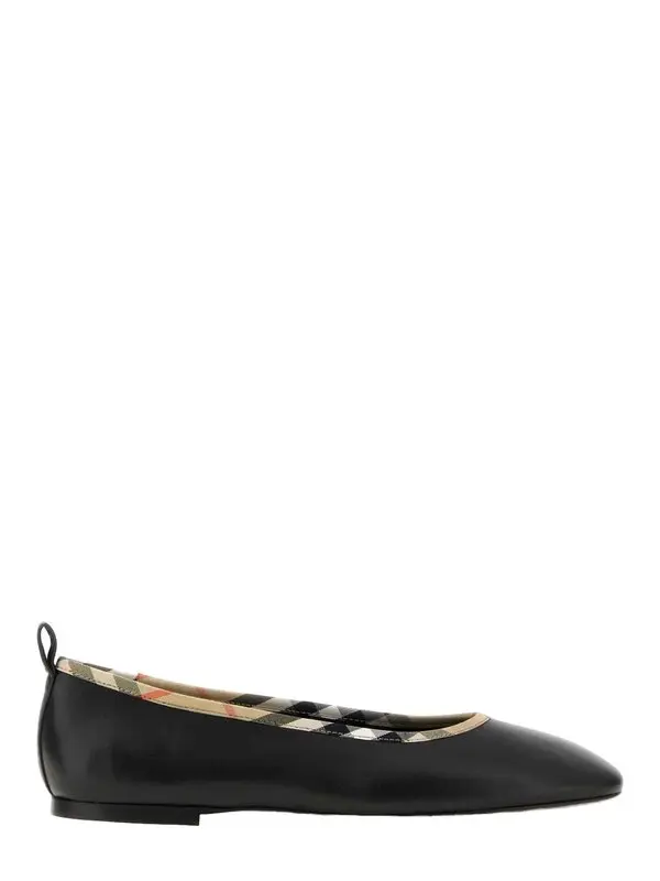 Burberry Leather Ballerinas - Black