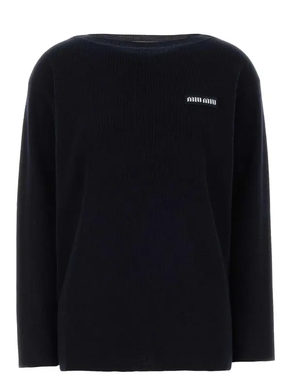 Miu Miu Oversize Wool Sweater - Blue