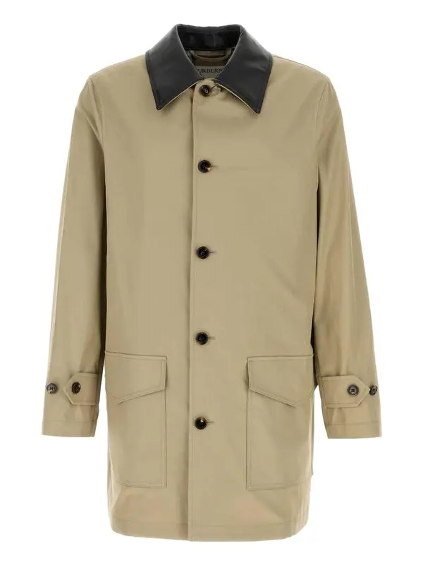 Burberry Cappuccino Cotton Meadowbank Overcoat - Brown