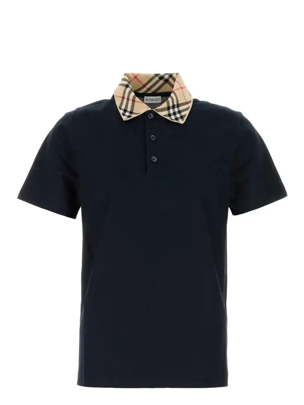 Burberry Slate Piquet Polo Shirt - Black