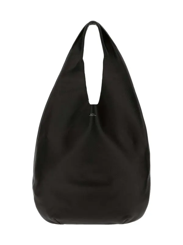 A.p.c. Le Neige Leather Shoulder Bag - Black
