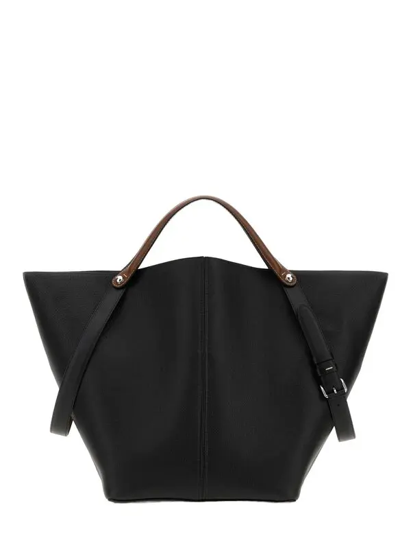MAISON MARGIELA Leather Shopper Bag - Black