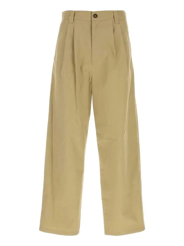 A.p.c. Khaki Cotton Ricky Pant - Green