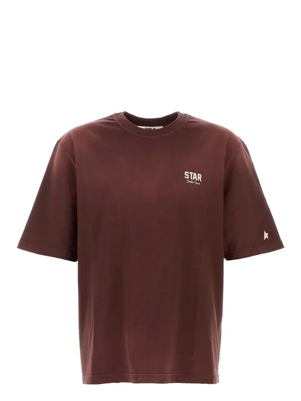 GOLDEN GOOSE Burgundy Cotton Oversize T-shirt - Red