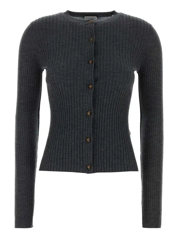 Burberry Cashmere Cardigan - Gray