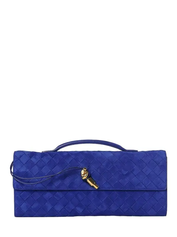 Bottega Veneta Royal Blue Suede Clutch - Multicolor