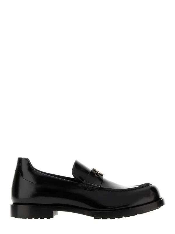Balenciaga Leather Loafers - Black
