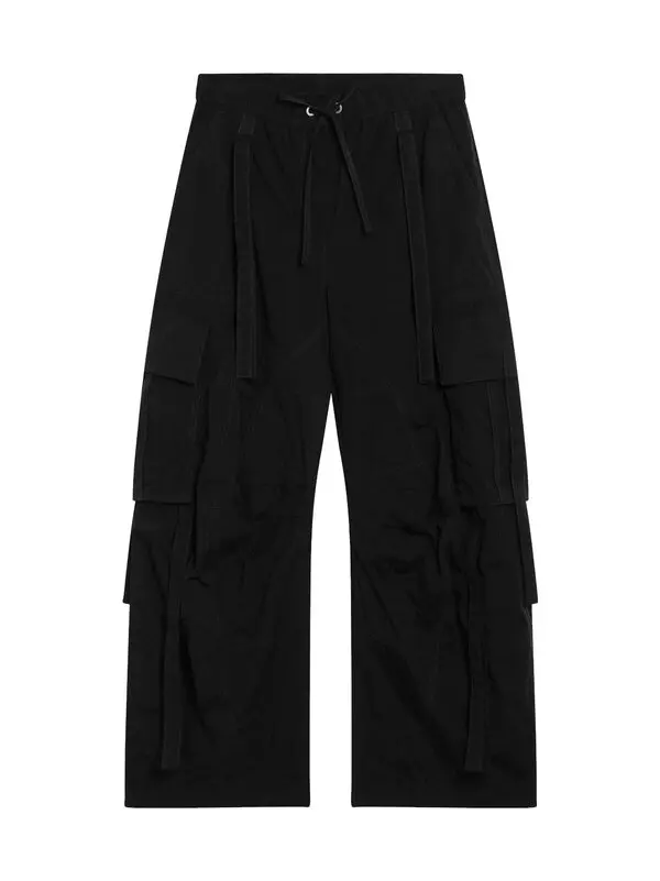 Dolce & Gabbana Waxed Faille Cargo Trousers - Black