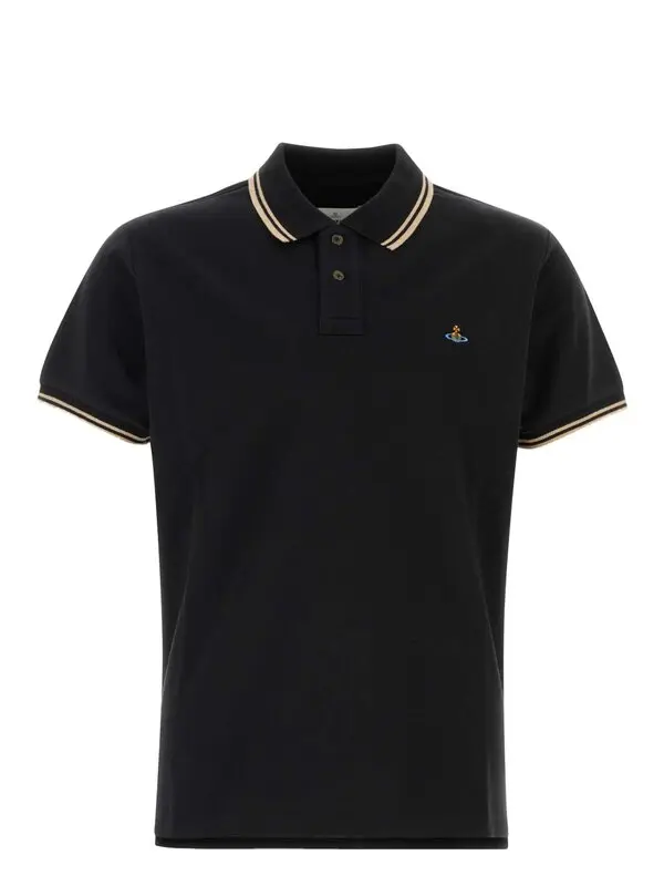 VIVIENNE WESTWOOD Piquet Classic Polo Shirt - Black