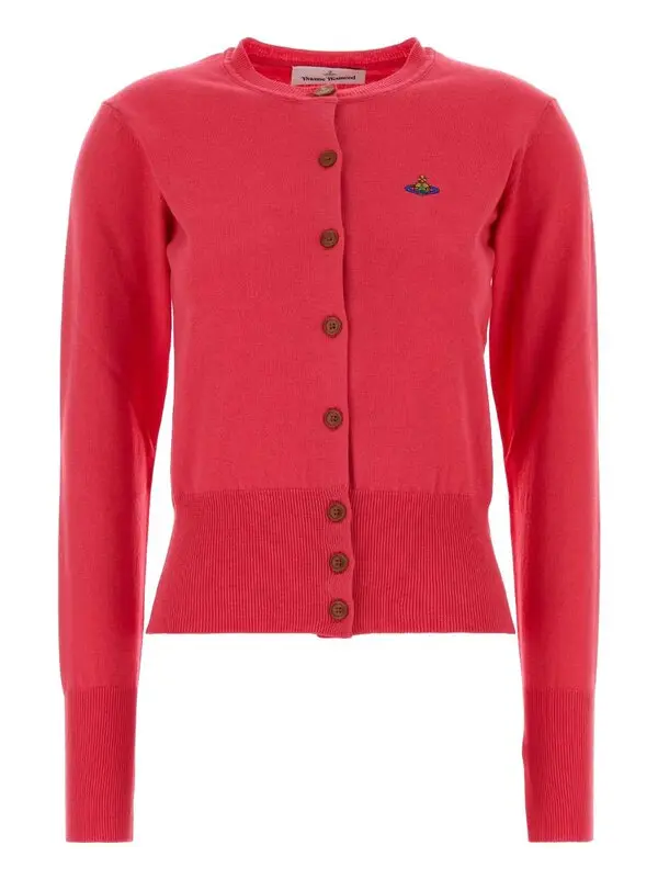VIVIENNE WESTWOOD Cotton Blend Cardigan - Pink