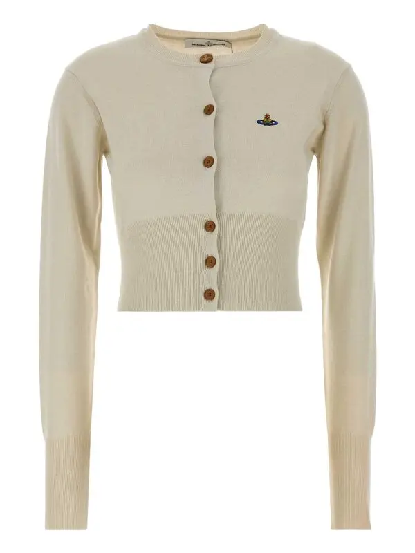 VIVIENNE WESTWOOD Cotton Blend Cardigan - Brown