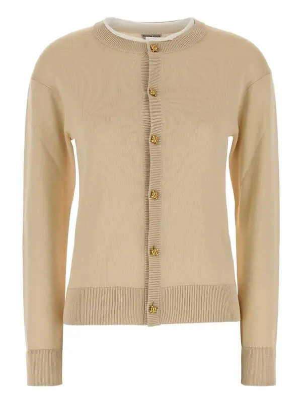 Bottega Veneta Sand Knit Cardigan - Brown