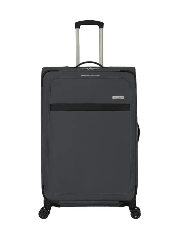 WALLYBAGS Stratford Softside Large Checked Spinner Luggage - Graphite
