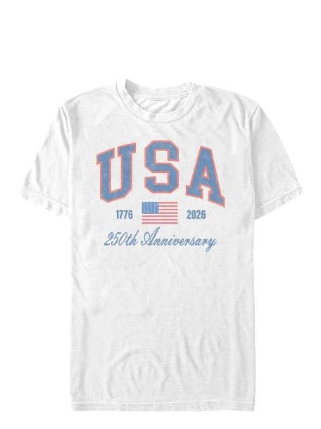 LOST GODS 250th Anniversary Usa Short Sleeve Graphic T-shirt - Alabaster
