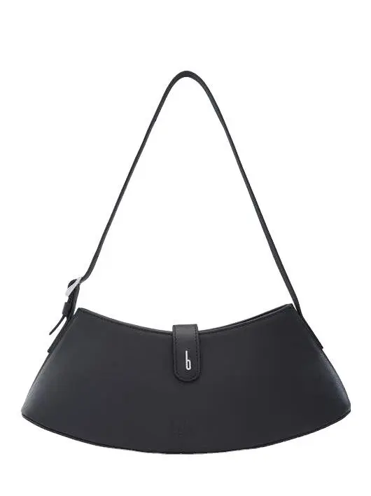 BEHNO Ruth Mini Saffiano Leather Shoulder Bag - Black