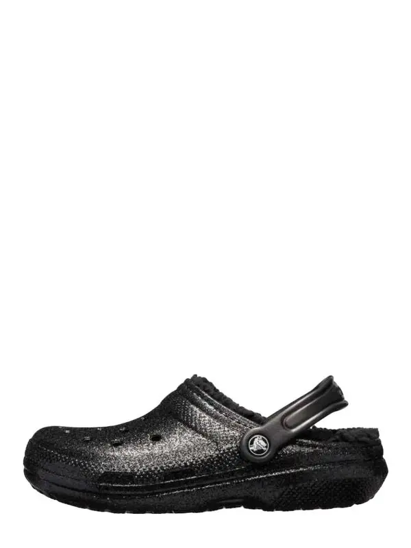 CROCS Classic Glitter Lined Clogs - Black