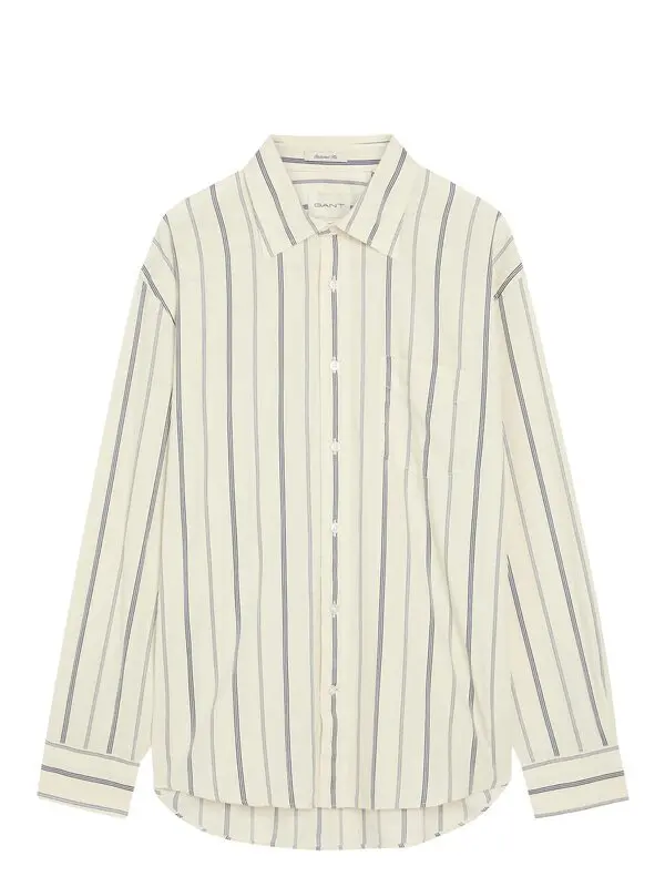 Gant Striped Cotton-poplin Shirt - White