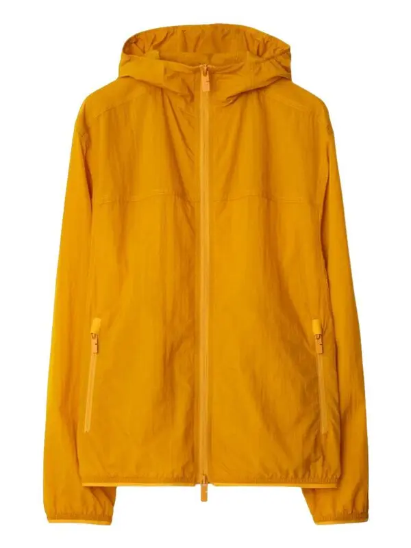 Burberry Hooded Zip-up Bomber Jacket - Orange