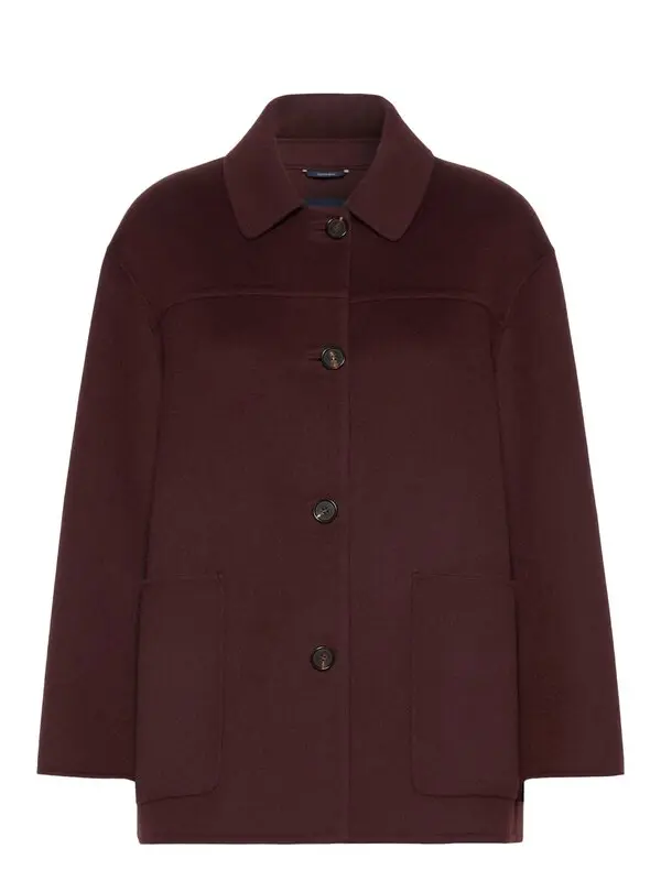 Max Mara Single-breasted Coat - Deep Red