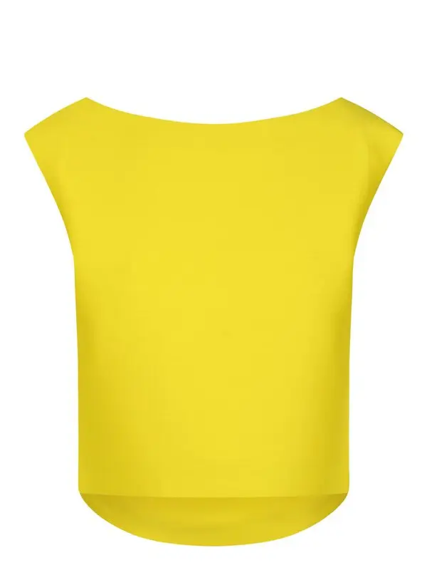 Balenciaga Sleeveless Draped Back Top - Yellow