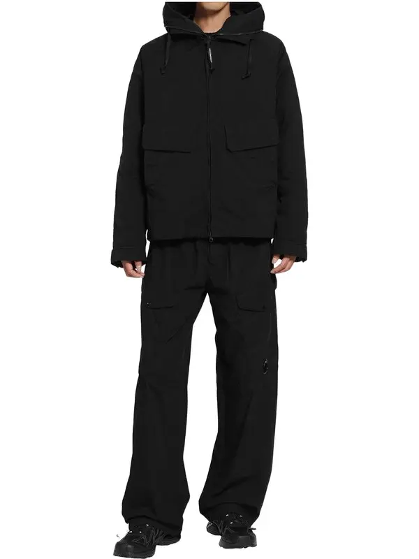 C.P. COMPANY Goggle-detail Hooded Jacket - Black
