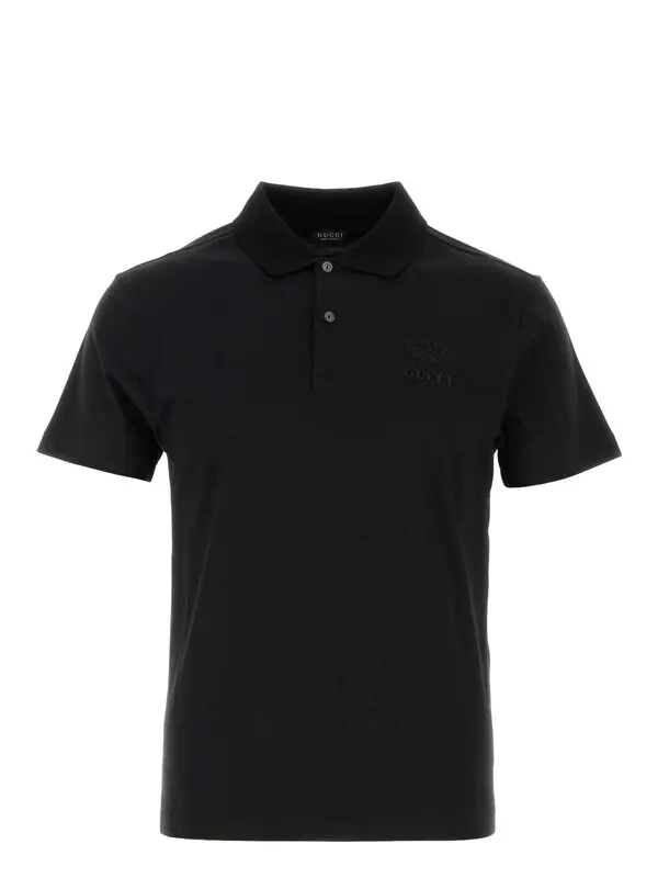 Gucci Cotton Polo Shirt - Black