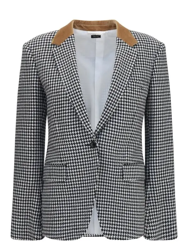 TOM FORD Houndstooth Cashmere Tailored Jacket - Multicolour