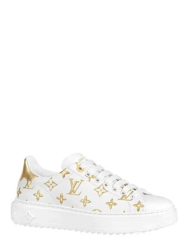 LOUIS VUITTON Time Out Sneakers - White/gold
