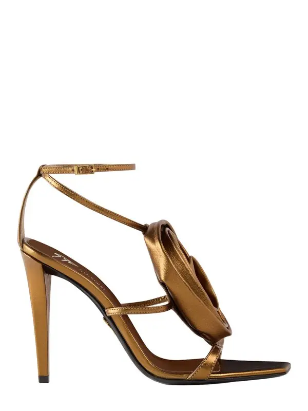 GIUSEPPE ZANOTTI Cursed Flower Sandal 105 - Bronze