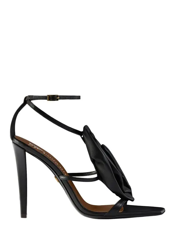 GIUSEPPE ZANOTTI Cursed Flower Sandal 105 - Black