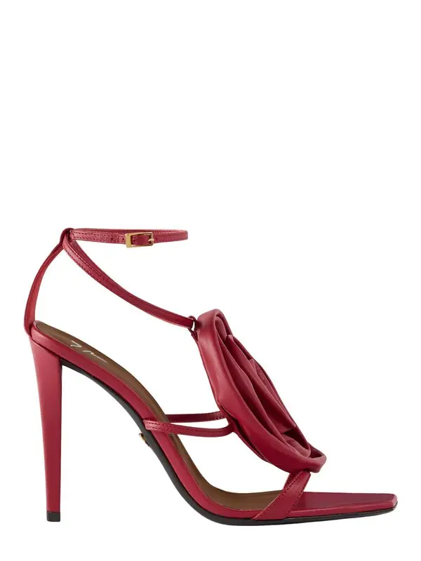 GIUSEPPE ZANOTTI Cursed Flower Sandal 105 - Red