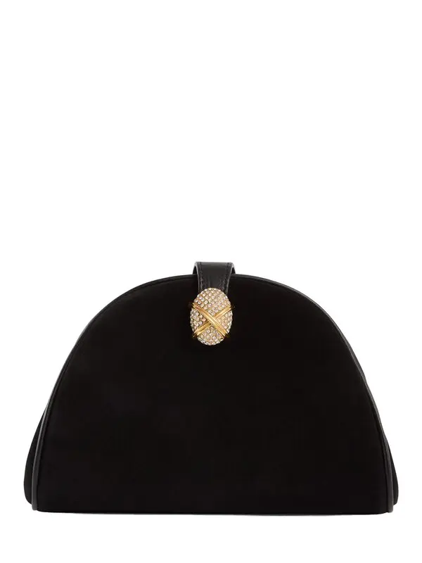 GIUSEPPE ZANOTTI Ophelia Suede Clutch Bag - Black