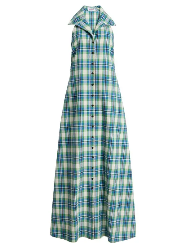Rosie Assoulin Sleeveless Plaid Midi Dress - Print