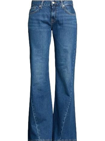 7 For All Mankind Flared Cotton Jeans - Blue