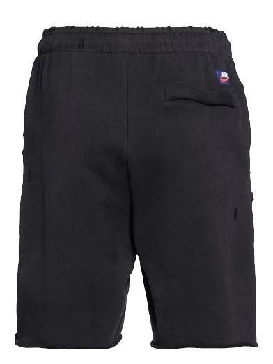 JORDAN Midnight Cotton Distressed Athletic Shorts - Blue