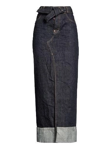 Dsquared2 Denim Pencil Skirt With Belt - Blue